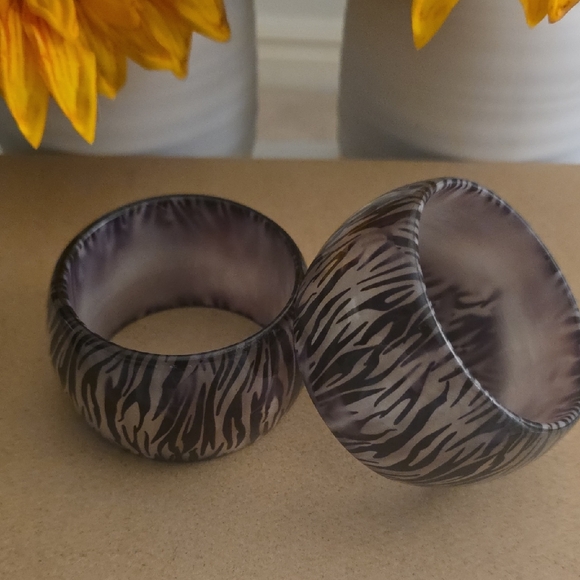 Vintage | Jewelry | Vintage Animal Print Bangle Bracelets | Poshmark